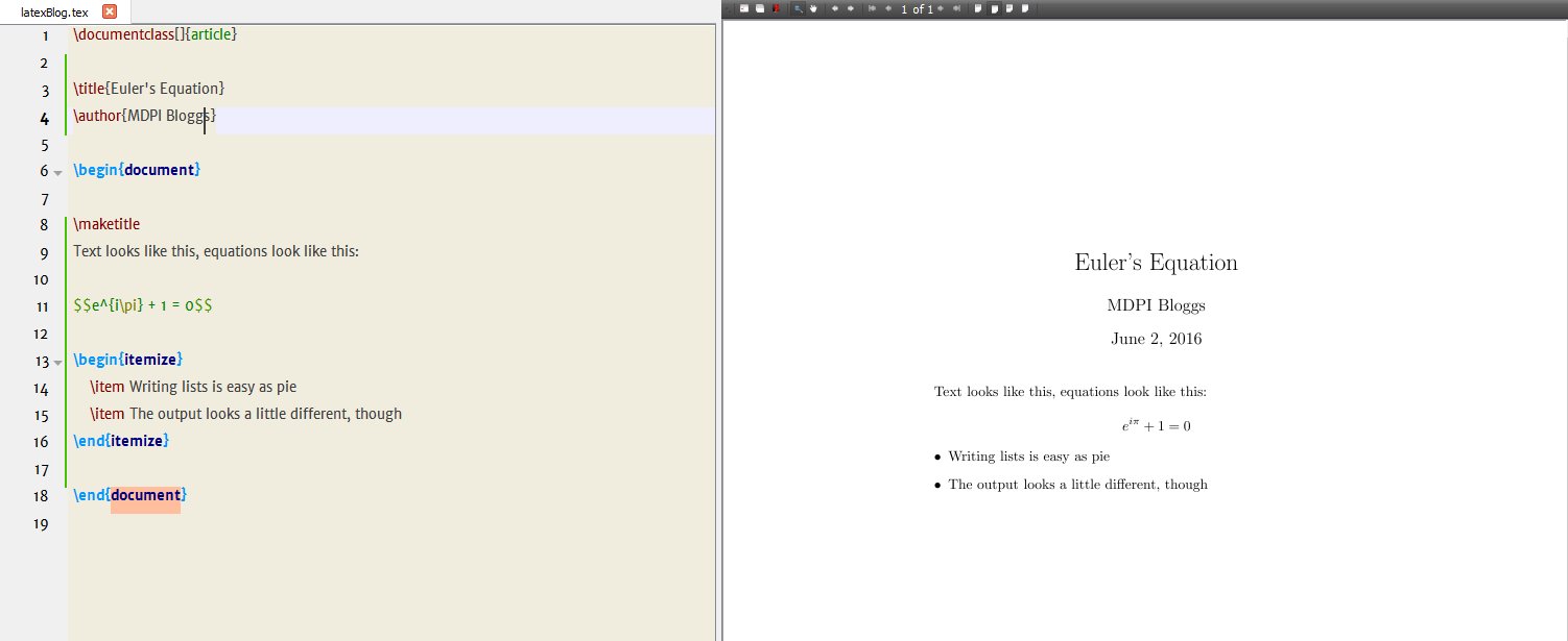 Using LaTeX - MDPI Blog